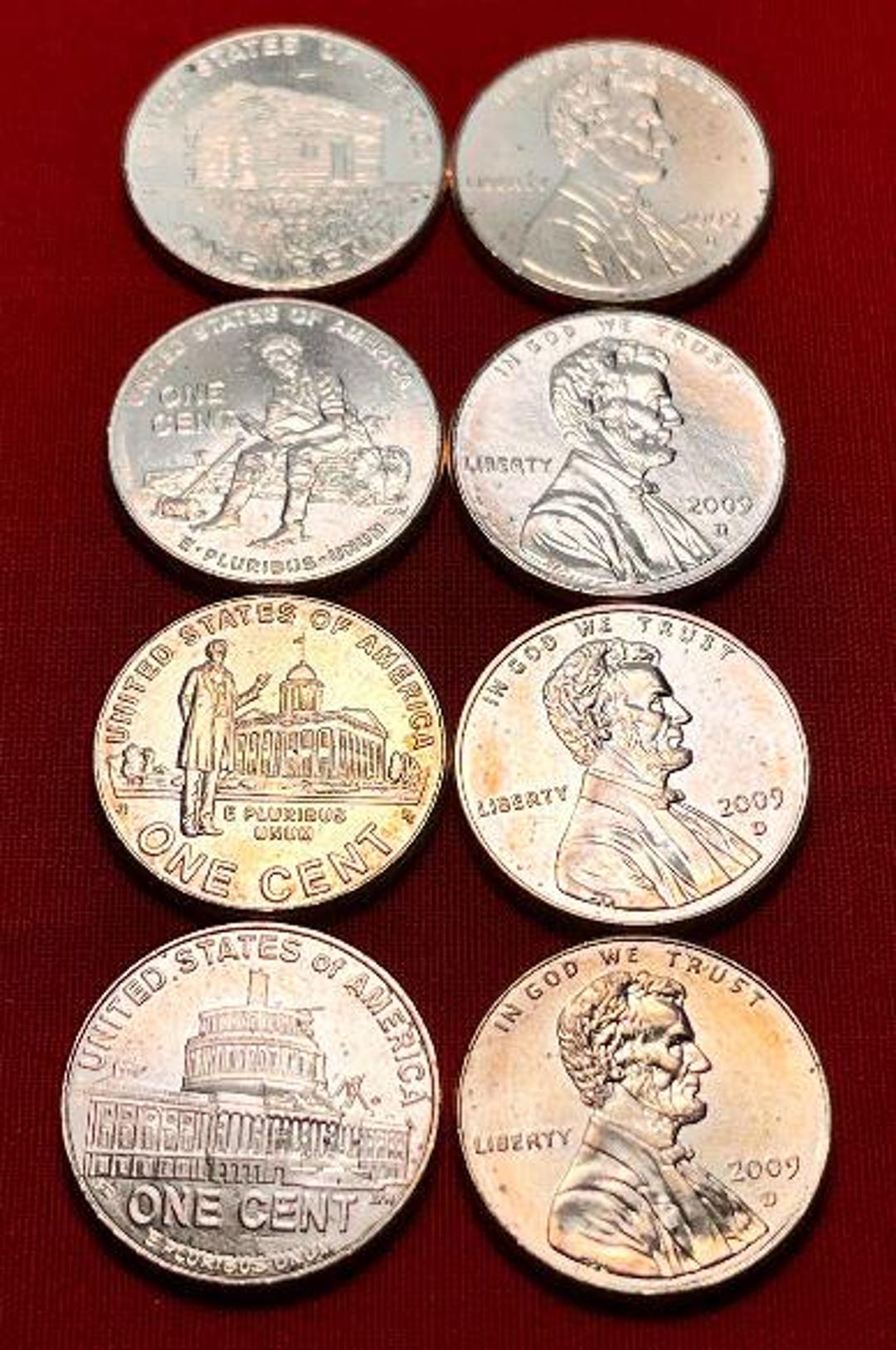 COLLECTOR'S Lincoln BICENTENNIAL (2009) Penny Sets--choose 4 Coins (all ...