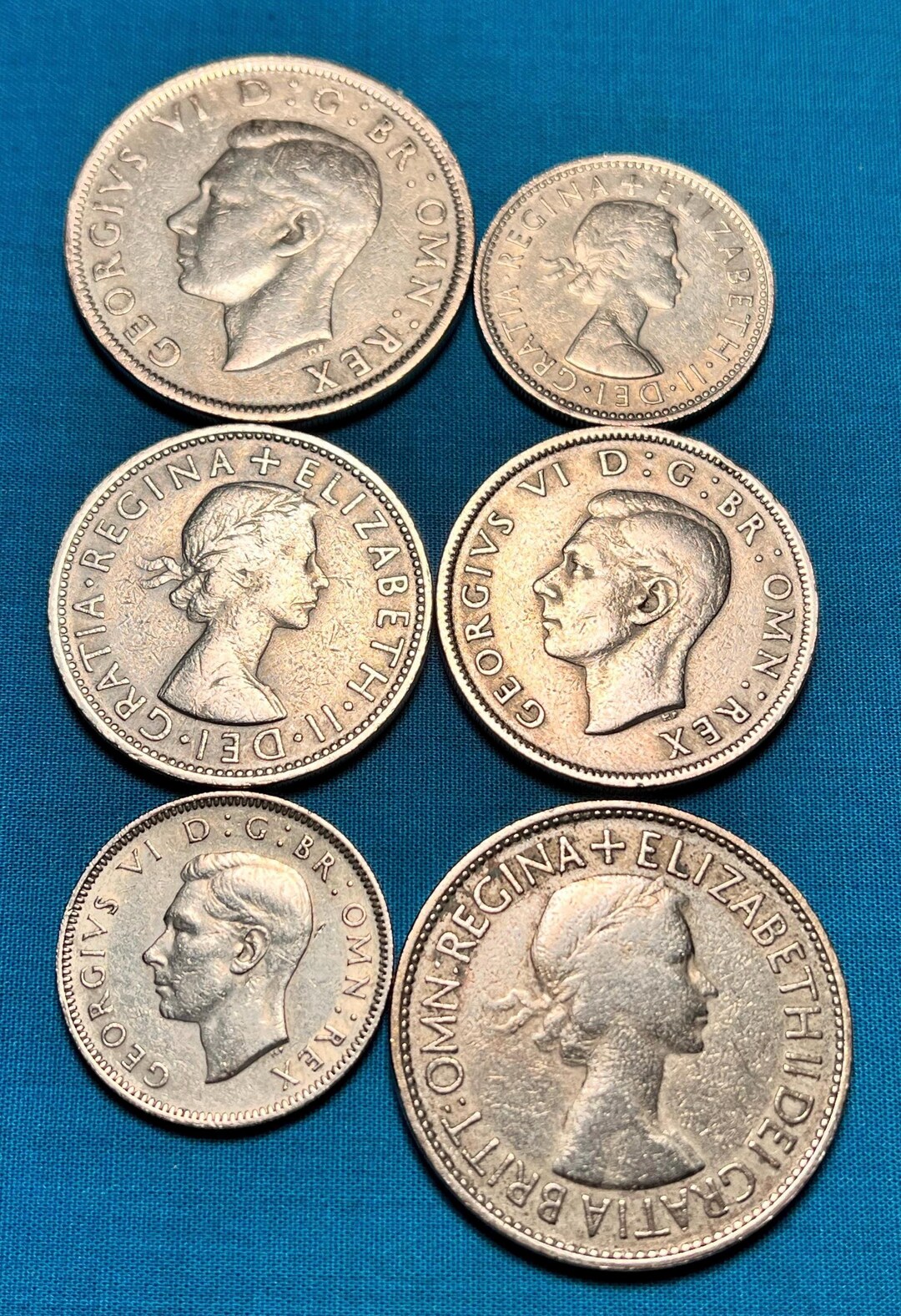 Royal Monarch Duo Set (6): Half Crown/two Shillings/one Shilling Coins ...