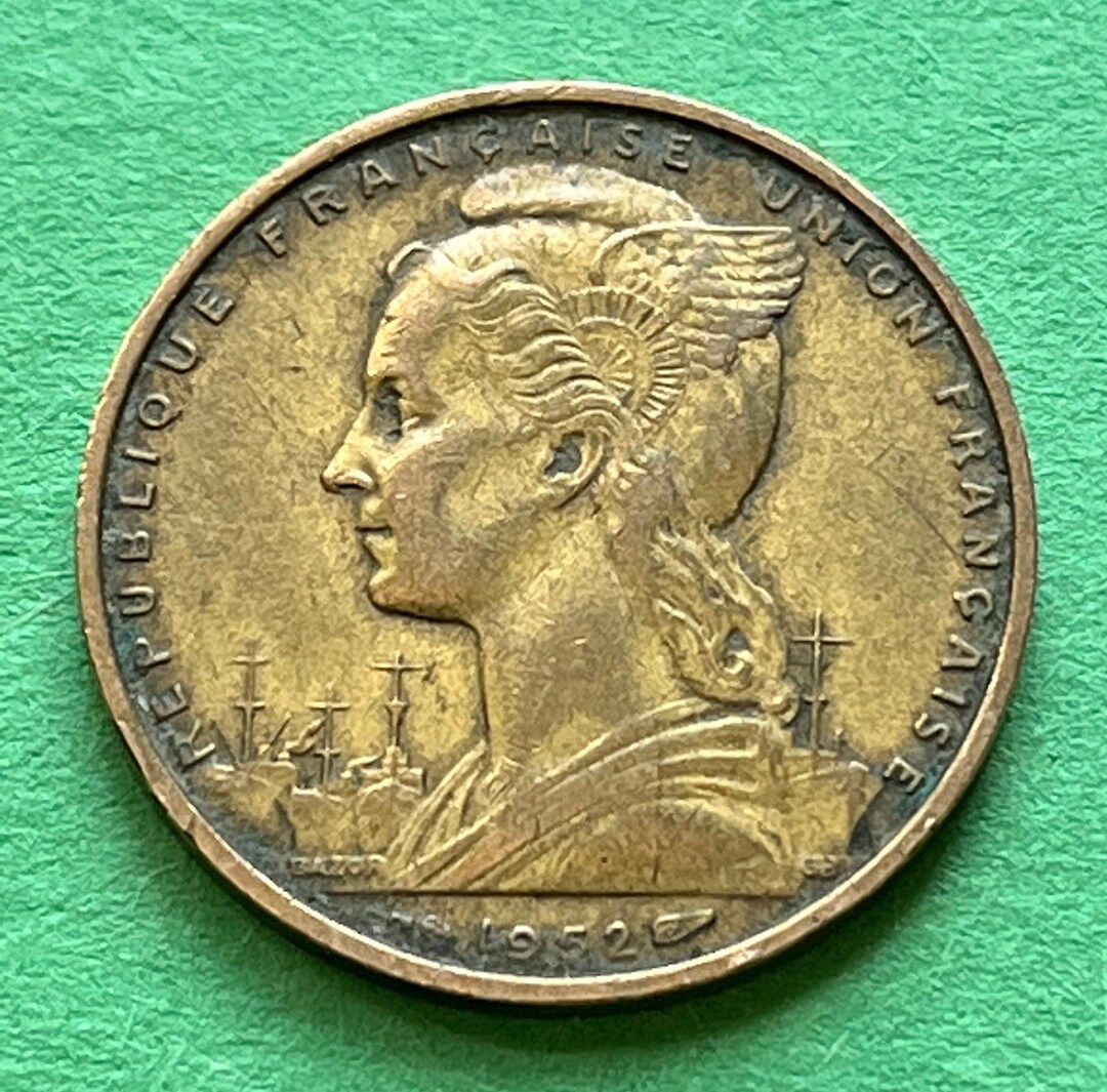 1952 French Colonial Somaliland somali Coast 20 Franc Coinultra LOW ...