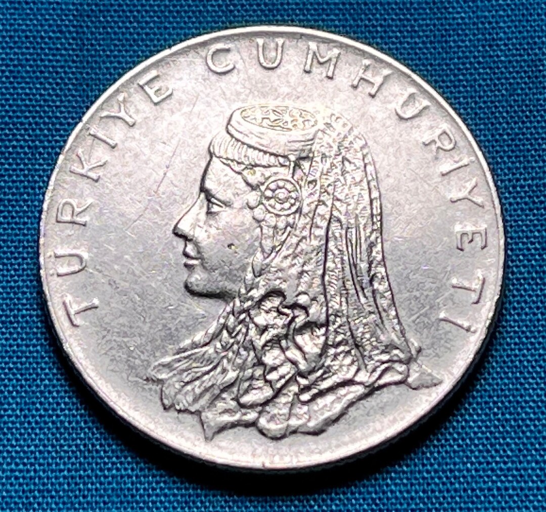 FIRST YEAR (1971) Issue Turkish/turkiyë 50 Kurus Coin W/ Bust of Bride ...