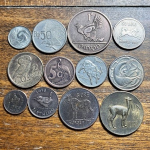 20 Unique ANIMAL Coins in Drawstring Pouch (ideal Gift Idea or Starter ...