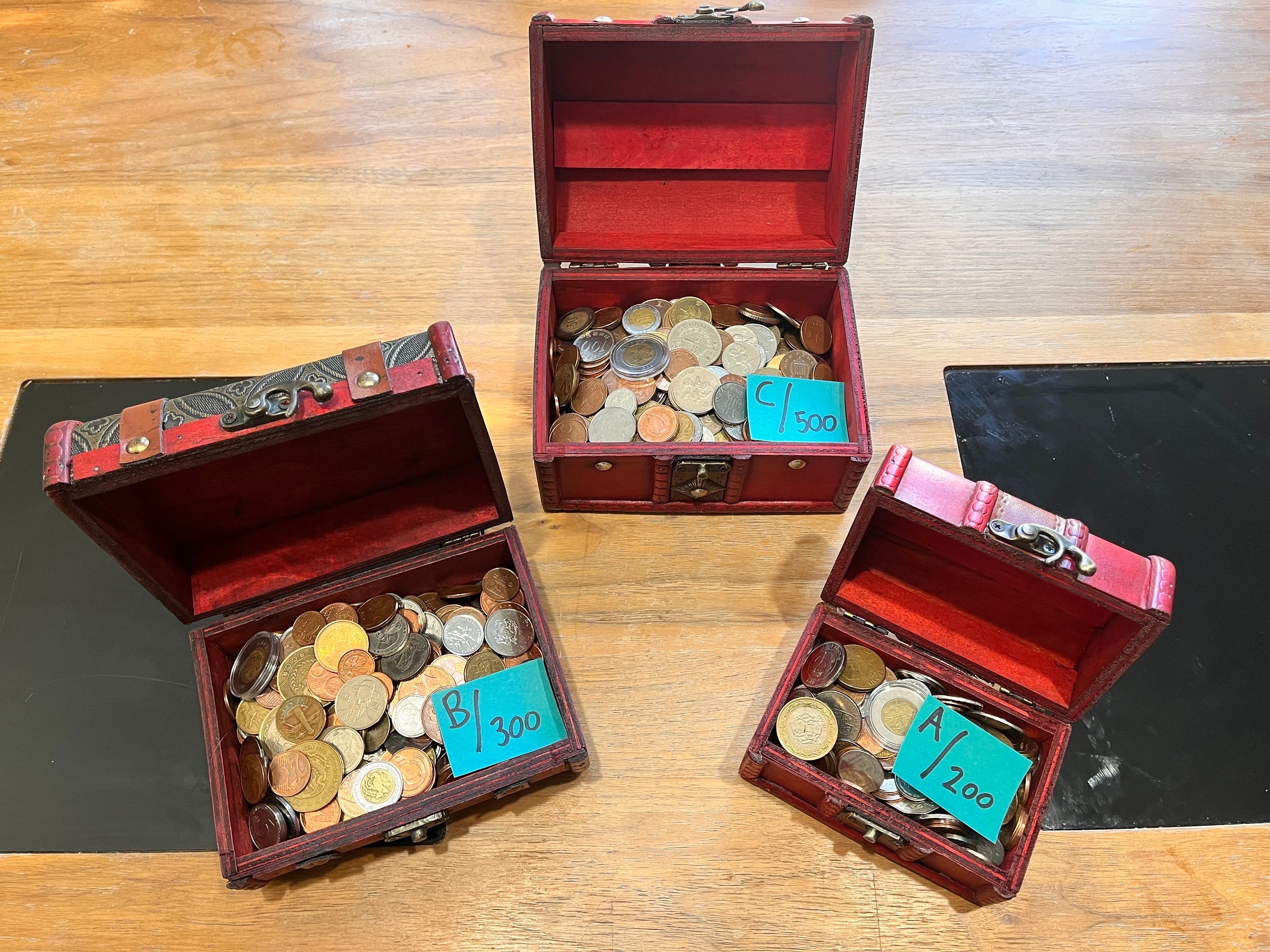 Unique Large TREASURE Chest Sets (200-500 Coins—see Description/images ...