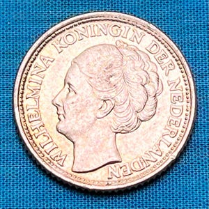 SILVER Netherlands/dutch 25 Cents Coin Featuring Queen Wilhelminahigh ...