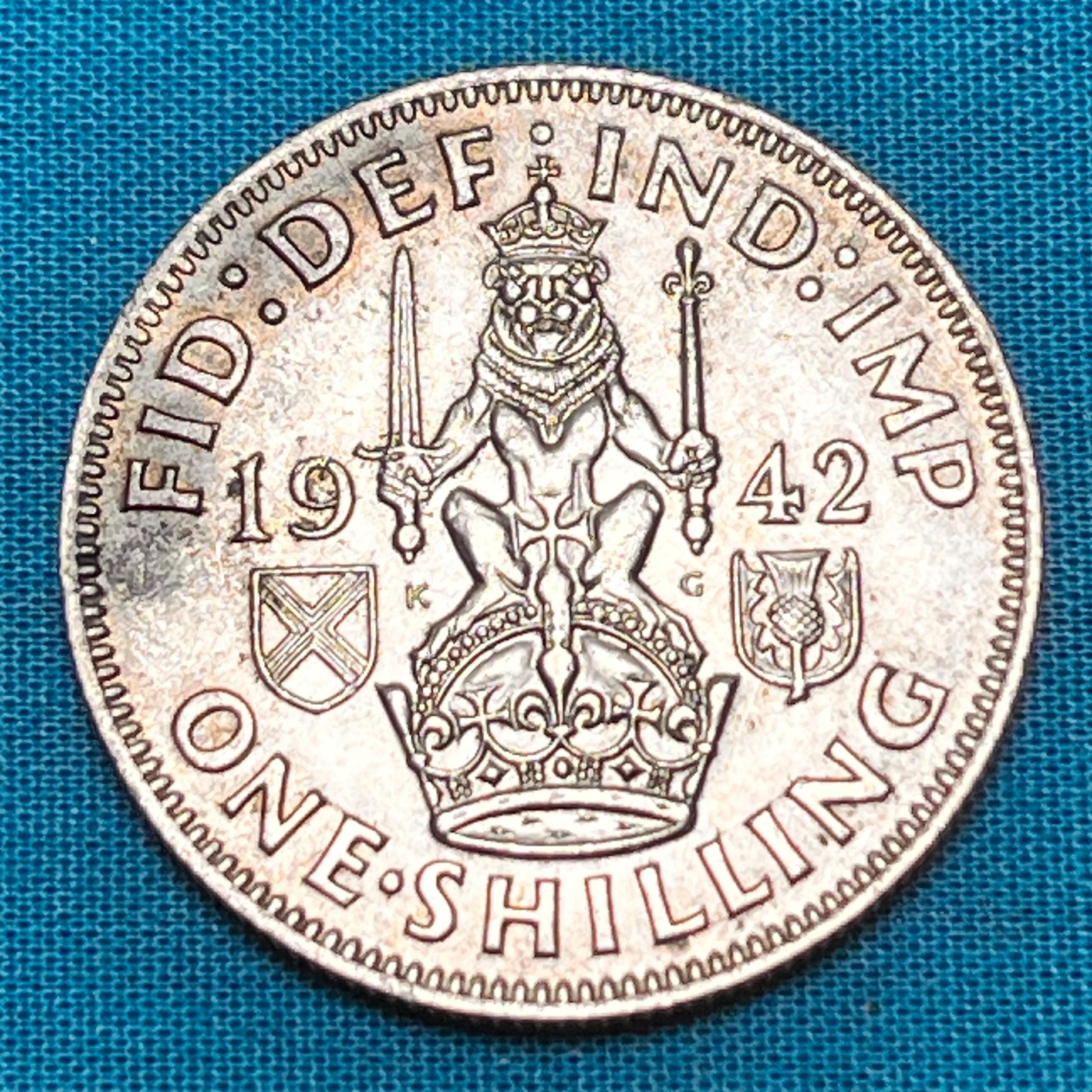 One SILVER British Shilling Coin Featuring Stylized LION and Monarch ...