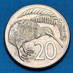 ONE Vintage (1960s-80s) New Zealand Large Flightless KIWI Bird 20 Cent—limited Availability ...