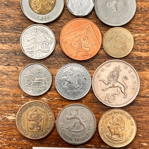 12 Unique LION World Coins—africa, Europe, Middle East, Scandinavia ...