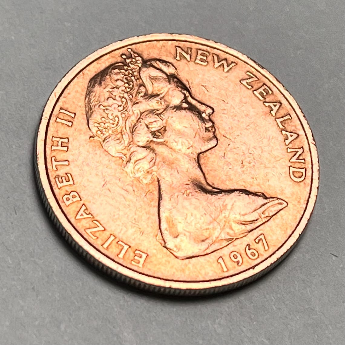 FIRST YEAR (1967) Issue New Zealand One Shilling Coin Featuring Māori ...