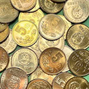 GOLDEN 5 Jiao CHINESE Magnetic Coins (CHOOSE Your Type)—high Grade ...