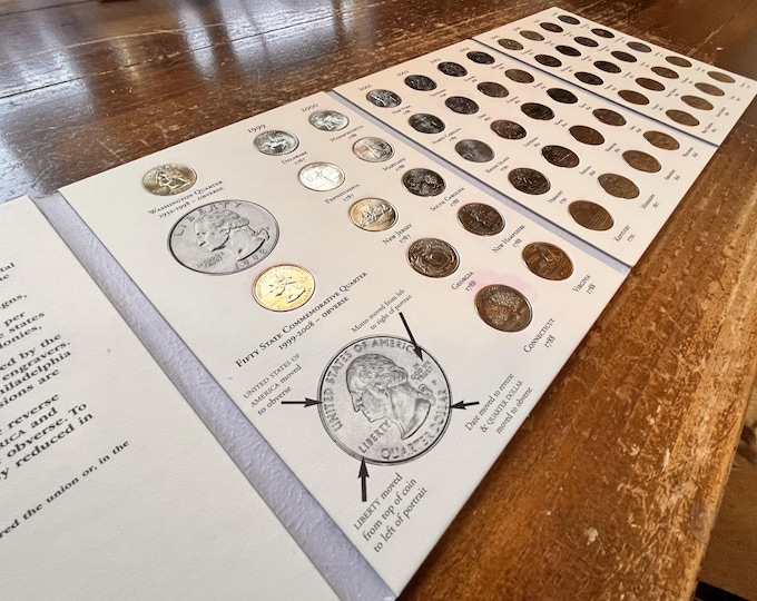 50 U.S. State Quarters COMPLETE Collection Album (52 Coins Included ...