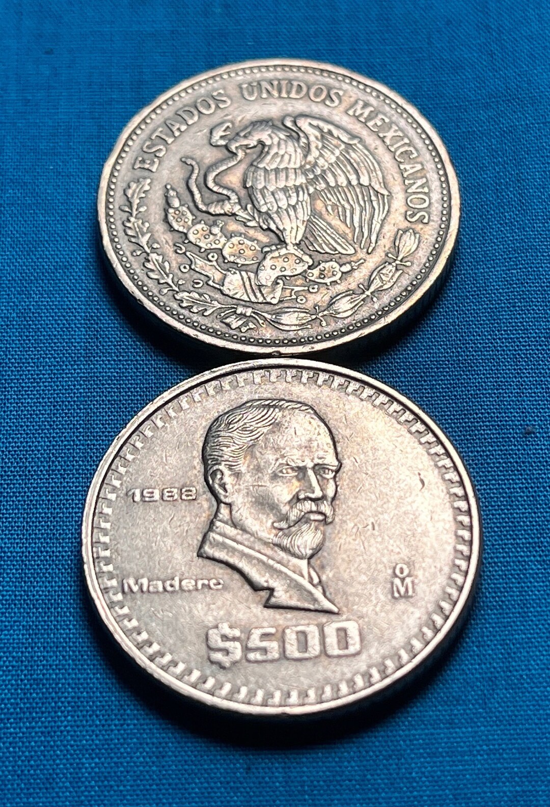ONE 1988 ASSASINATED President Madero 500 Peso Vintage Commemorative ...