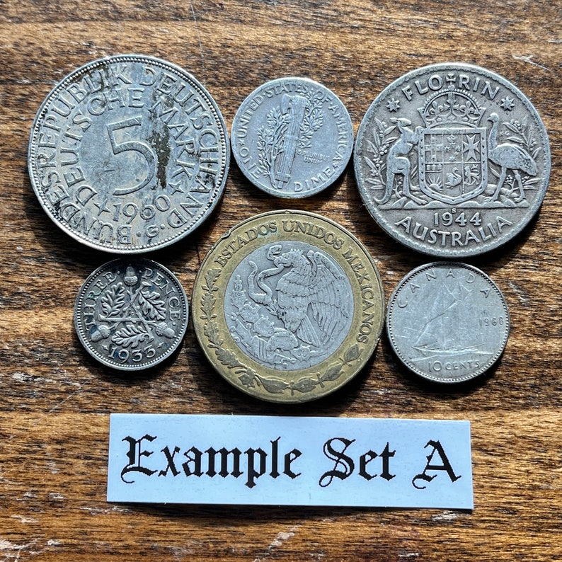 Sovereign SILVER Six-country Sampler (over One Troy Oz Mass per Set ...