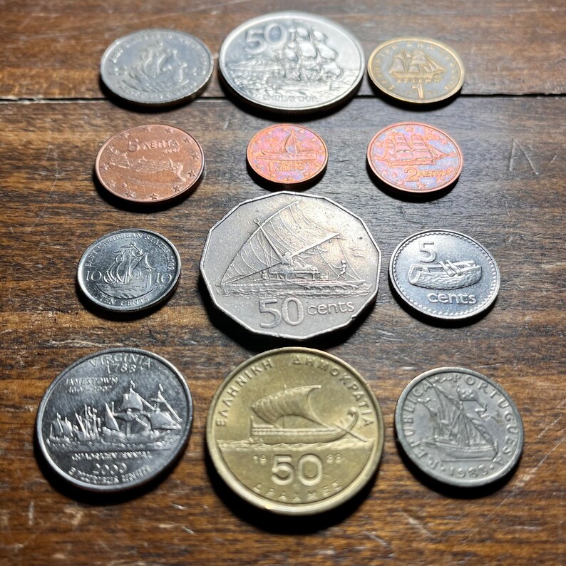 12 Unique Ship/boat/nautical-themed Coins With Optional Silver Upgrade ...