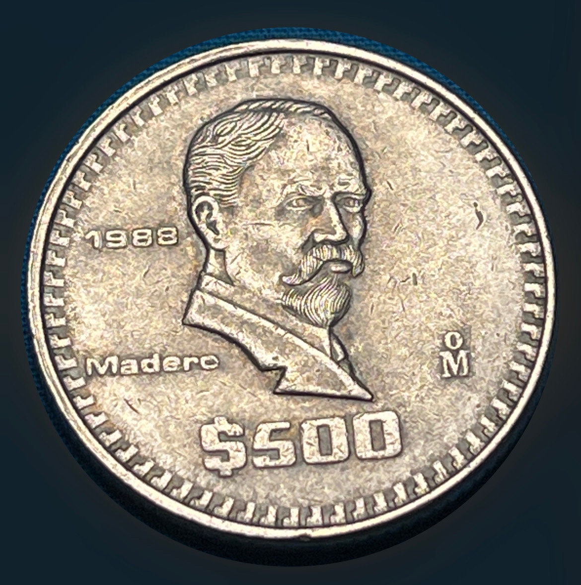 ONE 1988 ASSASINATED President Madero 500 Peso Vintage Commemorative ...