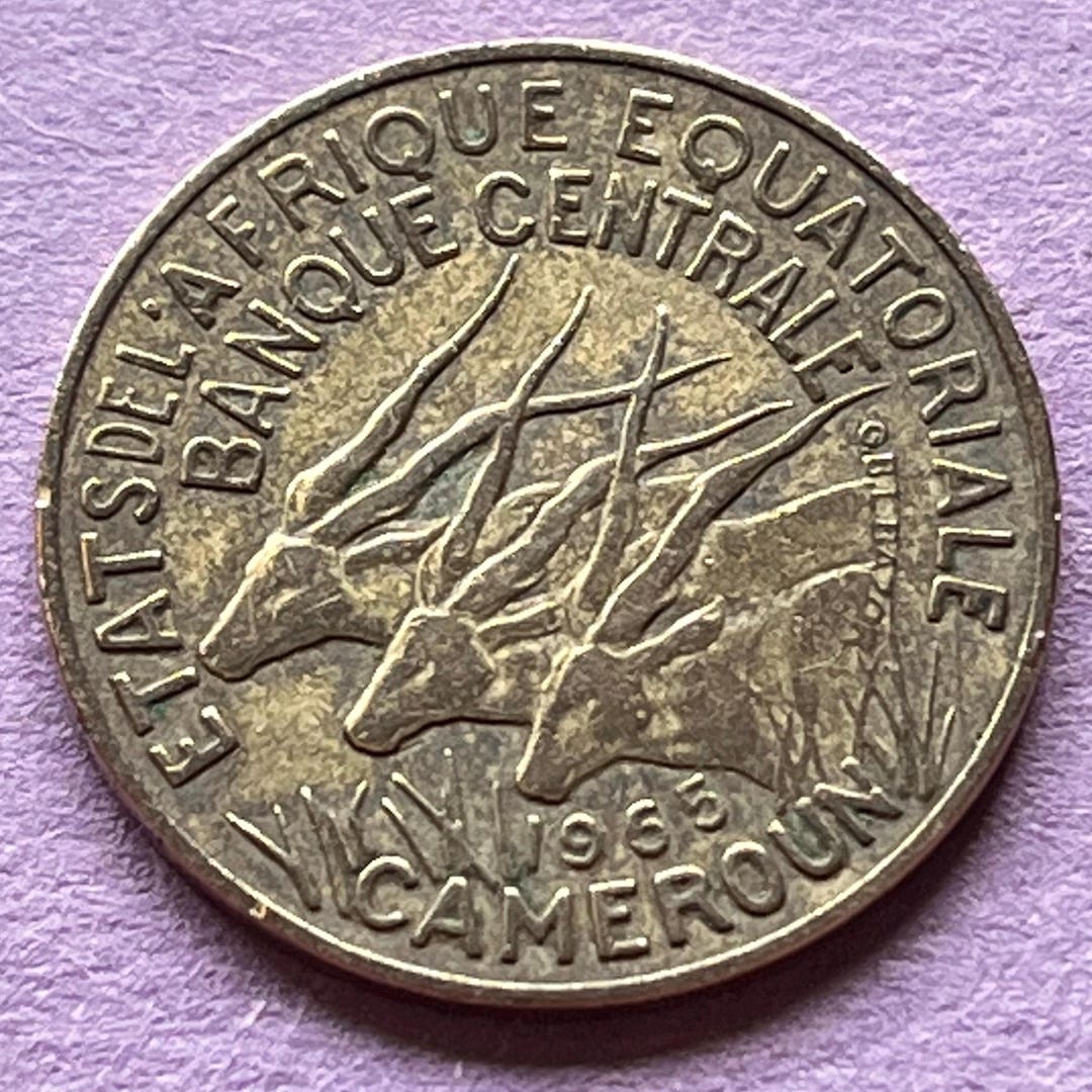 EXTREMELY FINE Grade 1965 French Colonial 10 Franc Cameroon Coin ...