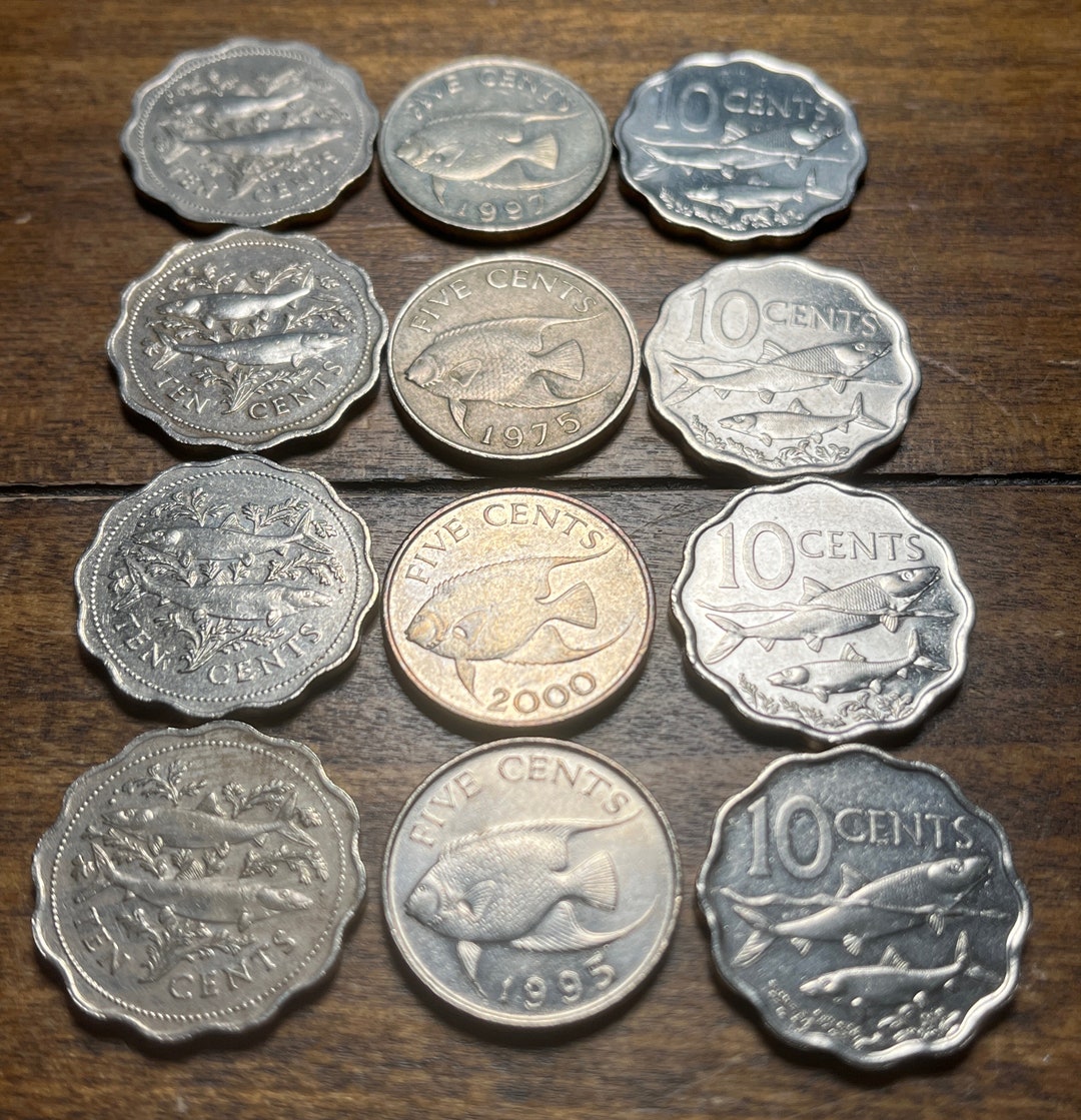 12 Tropical Bahamas/bermuda Fish Coinsshipping Included - Etsy