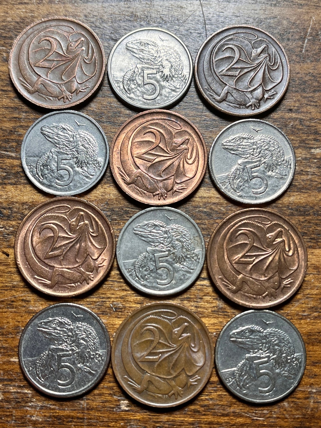 12 Australia & New Zealand LIZARD Coin Set—shipping Included! - Etsy