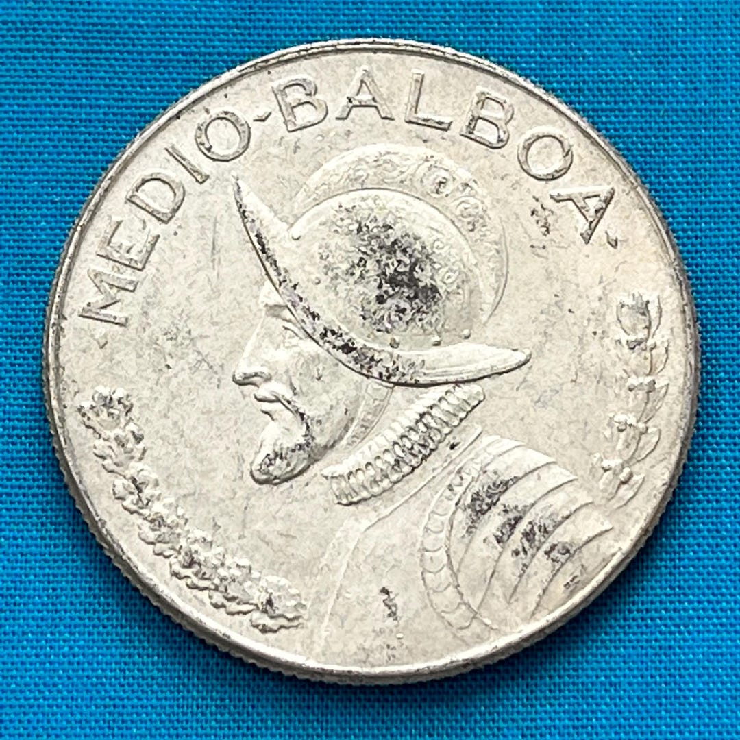 SILVER FIRST YEAR (1966) Issue Panamanian 1/2 Balboa Coin—high Grade ...