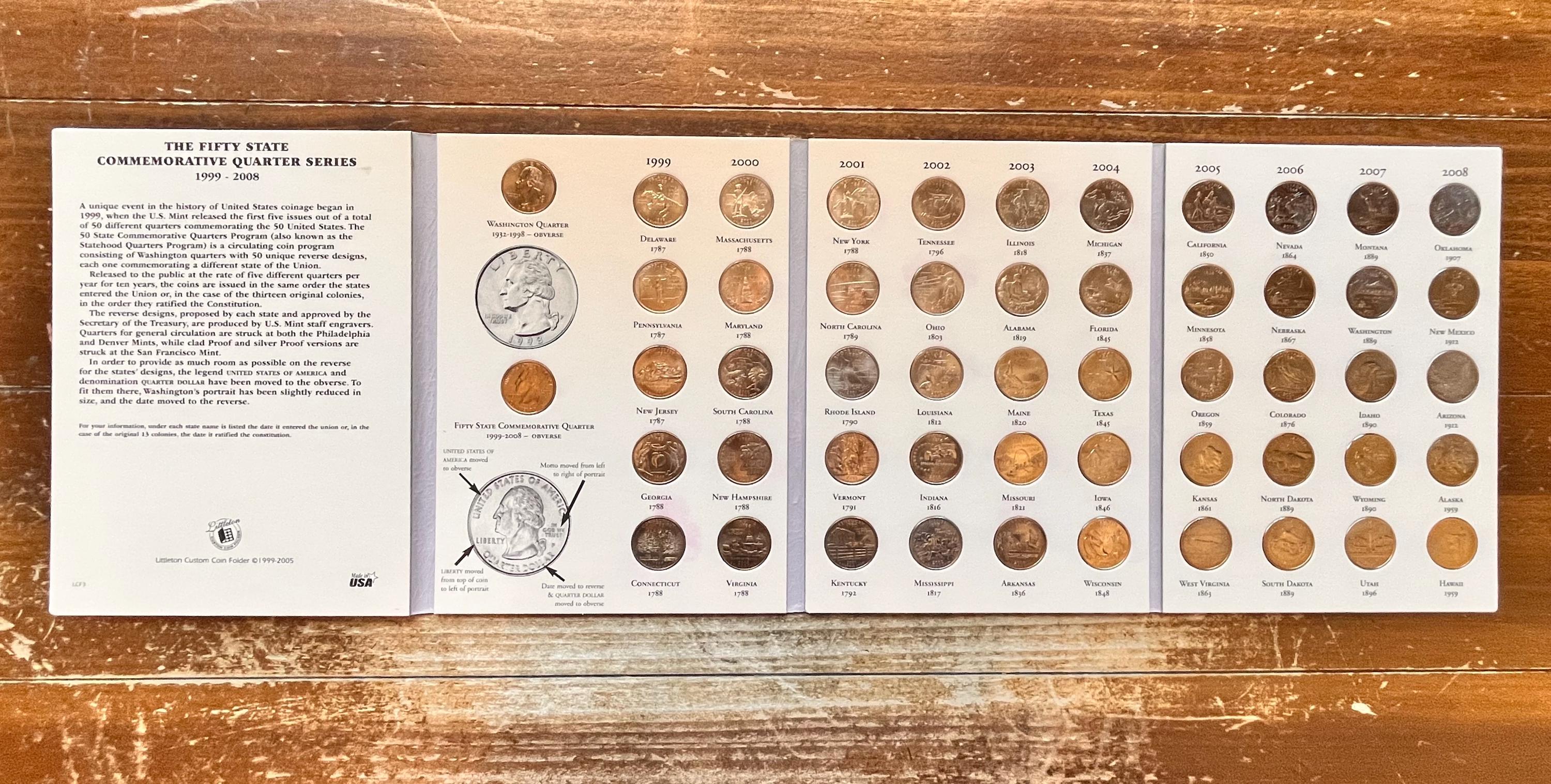 50 U.S. State Quarters COMPLETE Collection Album (52 Coins Included ...