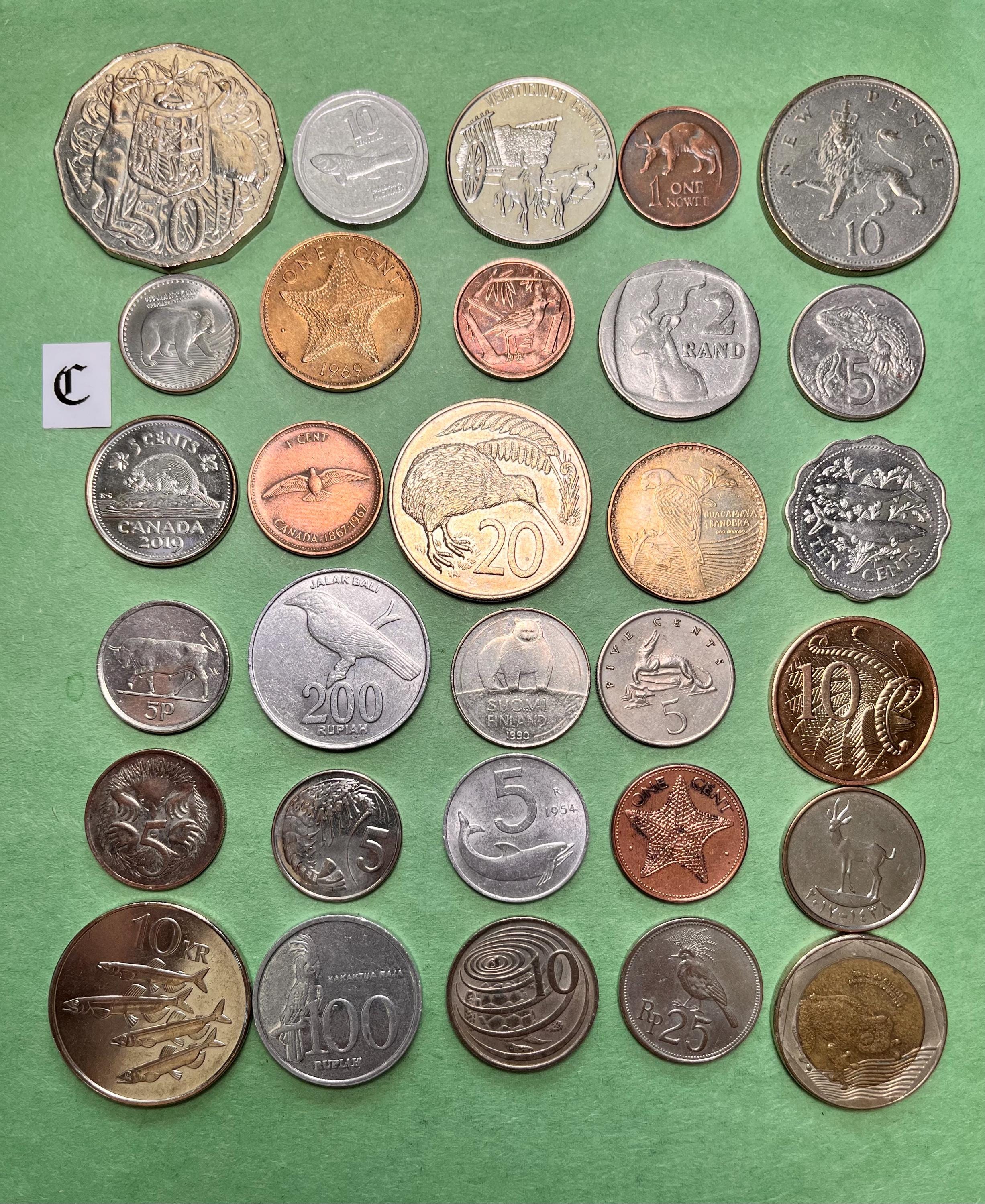 30 Unique Animal-themed Coins in a Pouch—choose Your One-of-a-kind Set ...