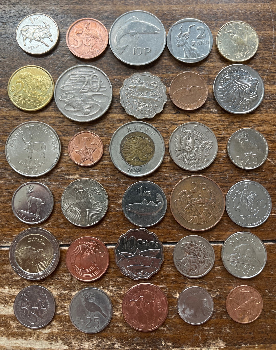 30 Unique Animal-themed Coins in a Pouchchoose Your Set A, B, C, or ...