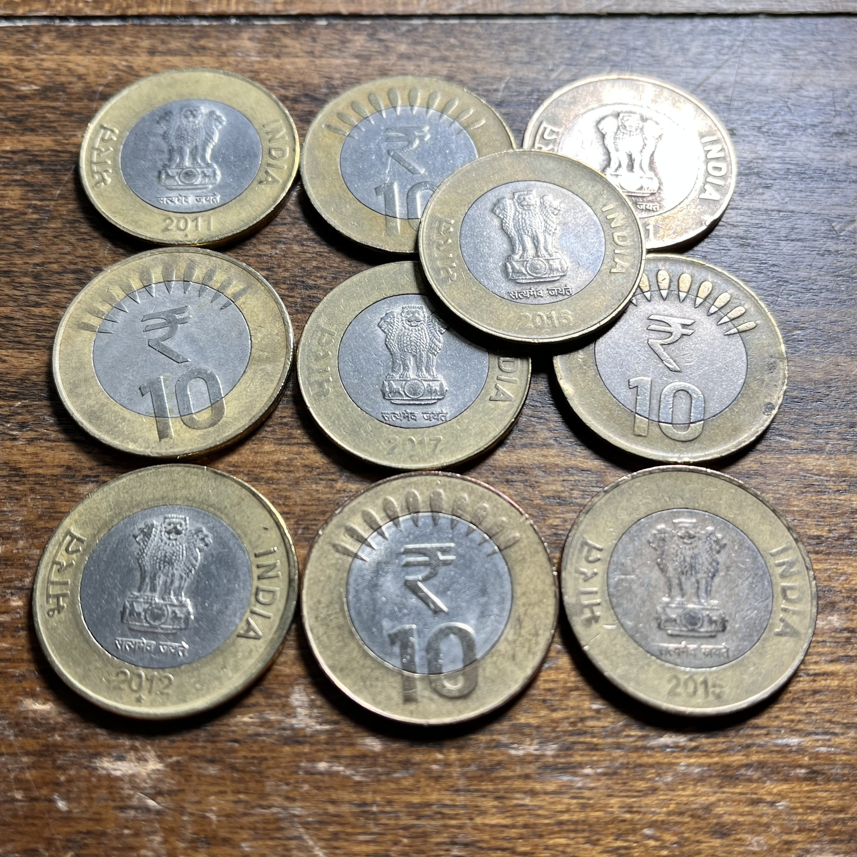 Indian 10 Rupees Coins