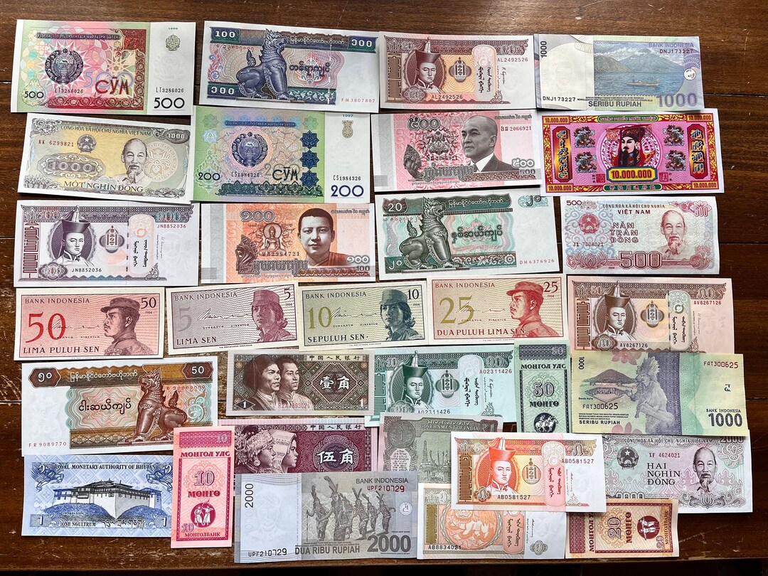 Asian Mint Banknotes Lot as Shown over 30vintage, Collectible, Intended ...