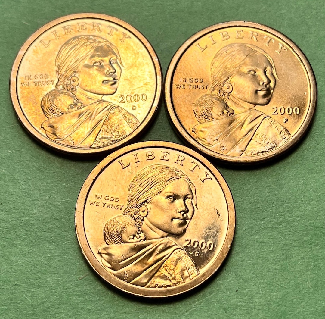 SACAGAWEA FIRST YEAR (2000) Issue High Grade Golden Dollar Coin ...