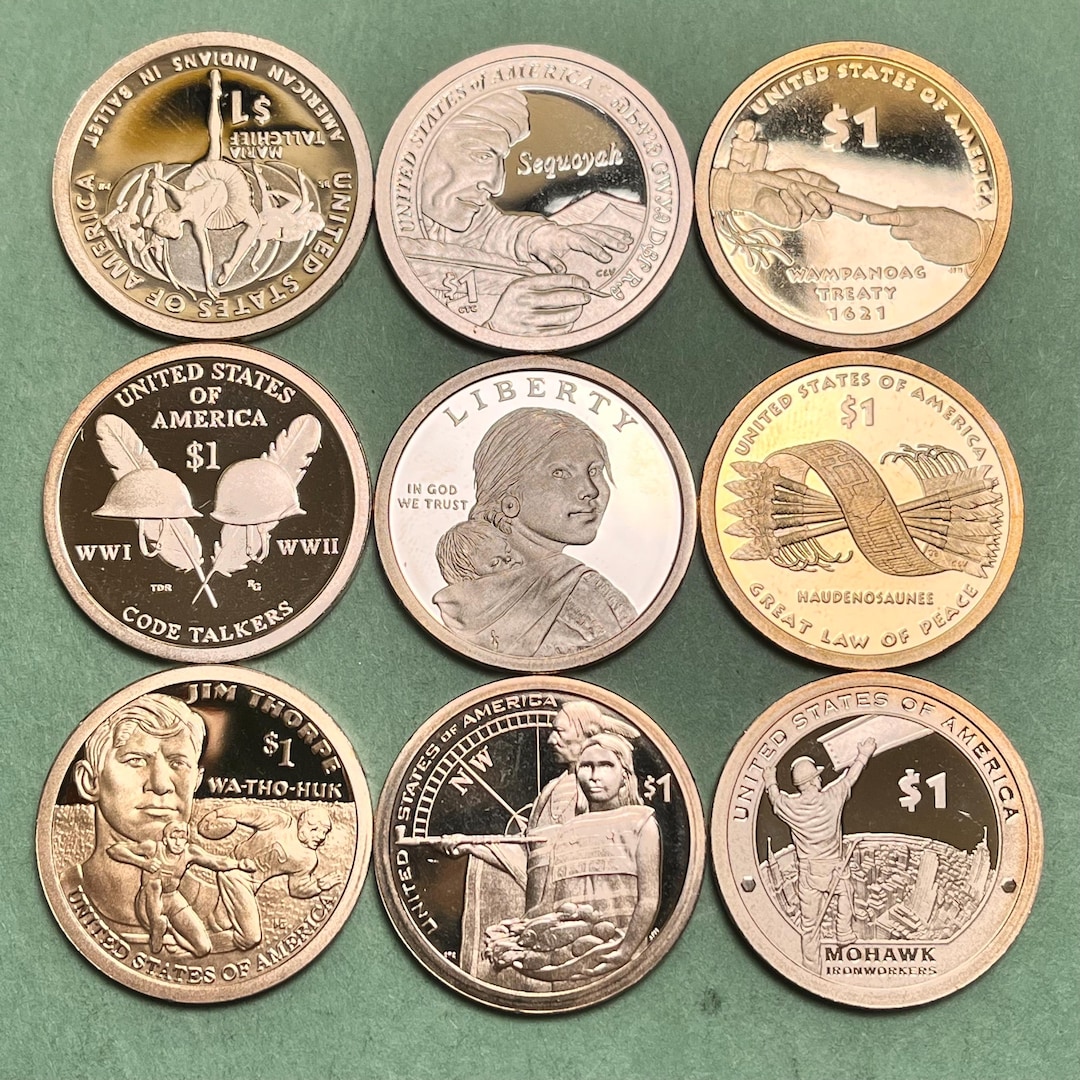 TRIO of BRILLIANT, UNCIRCULATED Native American/sacagawea Golden Proof ...