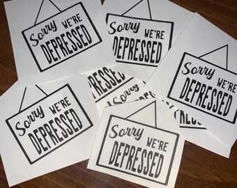 Depressed Stickers - Etsy