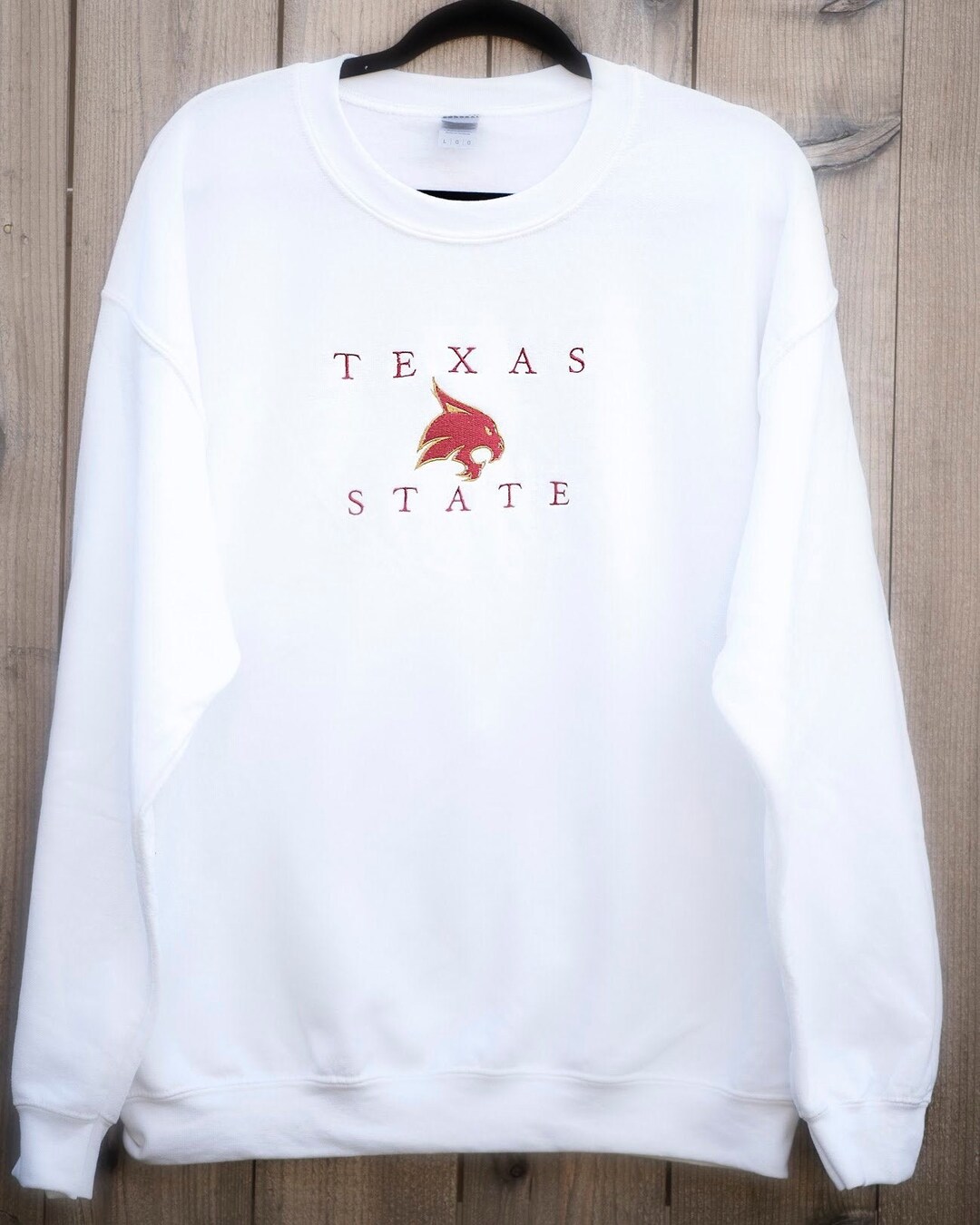 Texas State Embroidered Sweatshirt/ Crewneck - Etsy