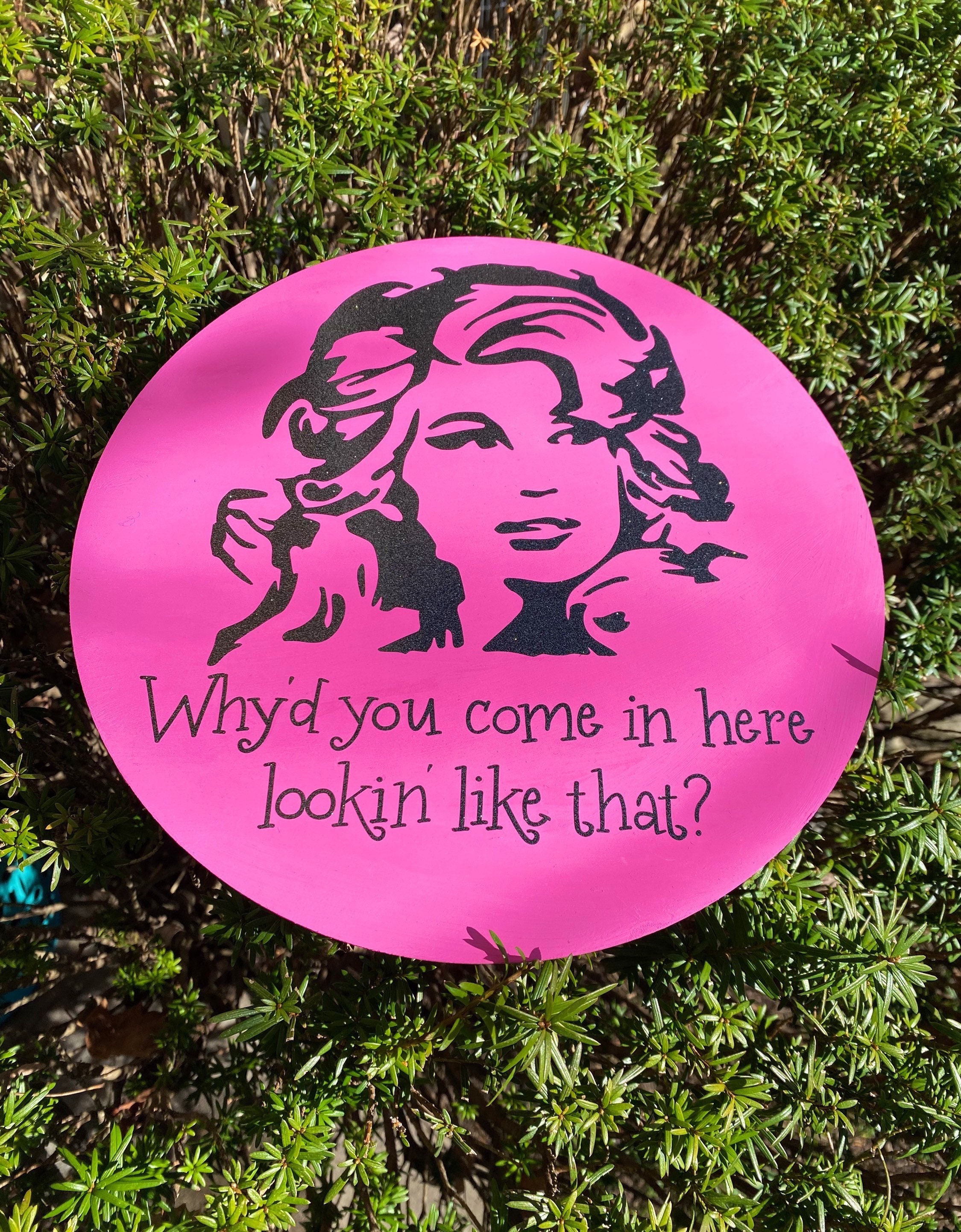 Dolly Parton Wooden Sign Why'd You Come in Here Looking - Etsy