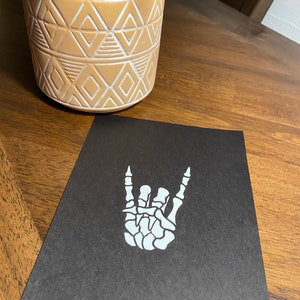 Rock On, Devil Horns, Skeleton Hand Decal Sticker - Etsy
