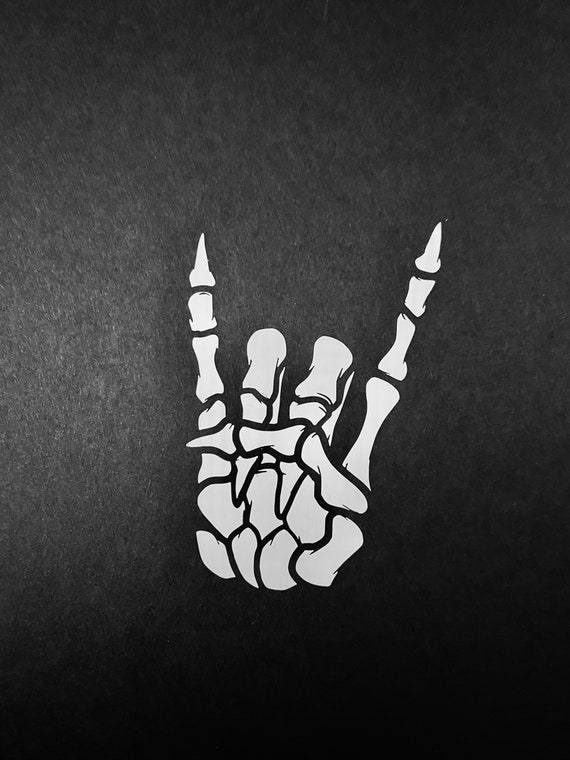 Devil Horns Hand Skeleton