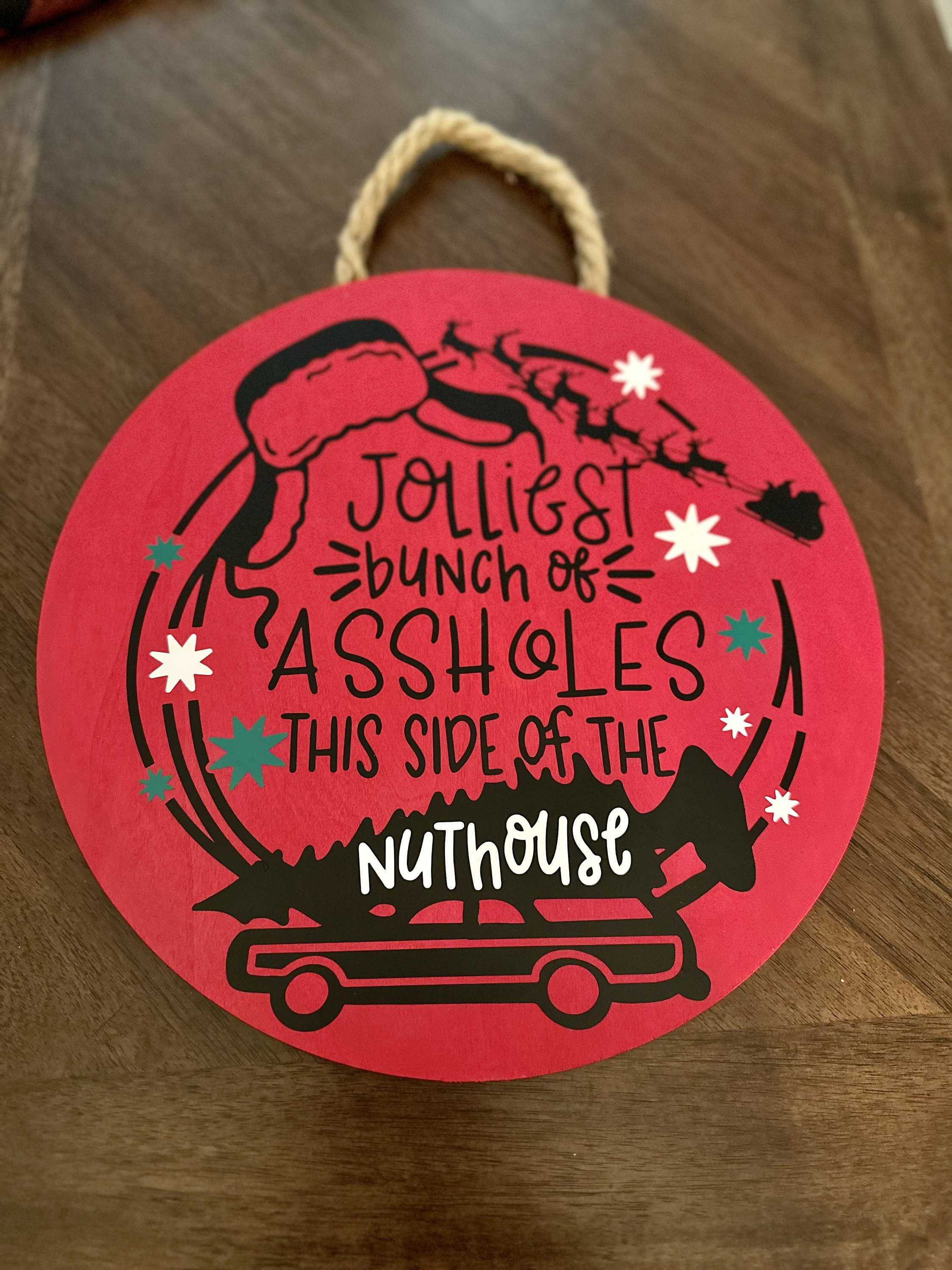 Jolliest Bunch of A-holes This Side of the Nuthouse Wooden - Etsy