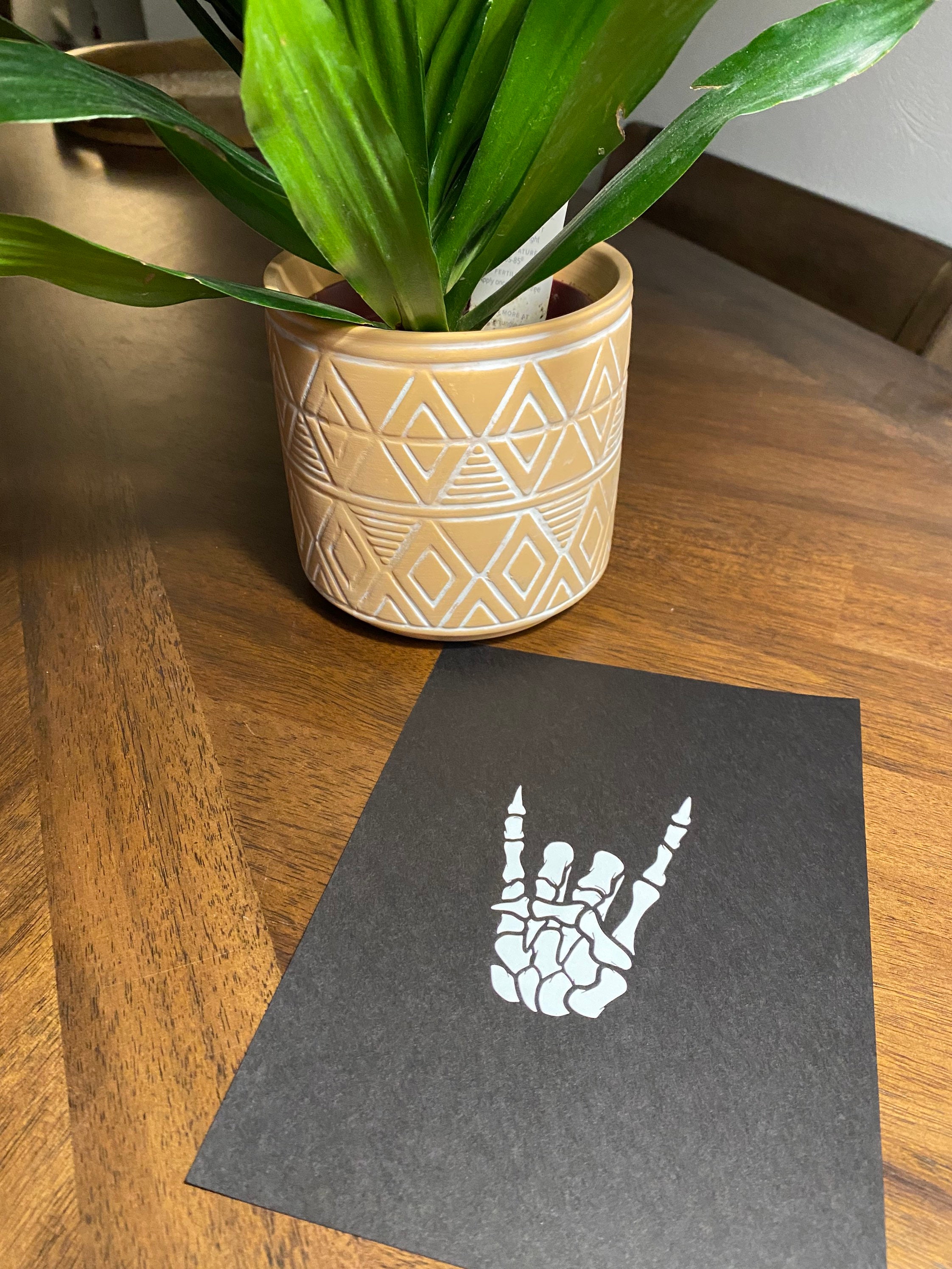 Rock On Devil Horns Skeleton Hand Decal Sticker | Etsy
