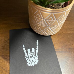 Rock On, Devil Horns, Skeleton Hand Decal Sticker - Etsy