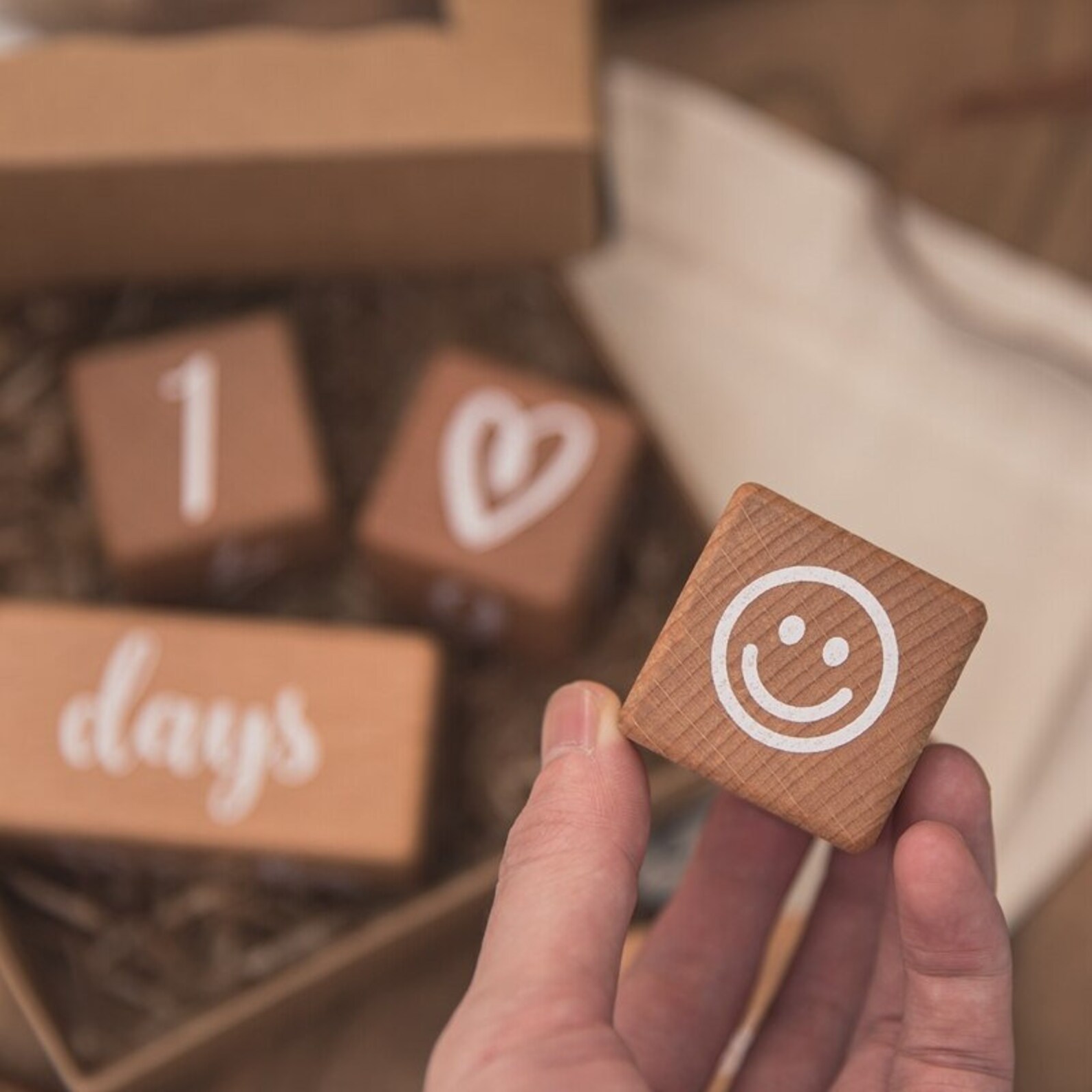 Baby Milestone Blocks Pregnancy Countdown Baby Shower Gift Age Blocks ...