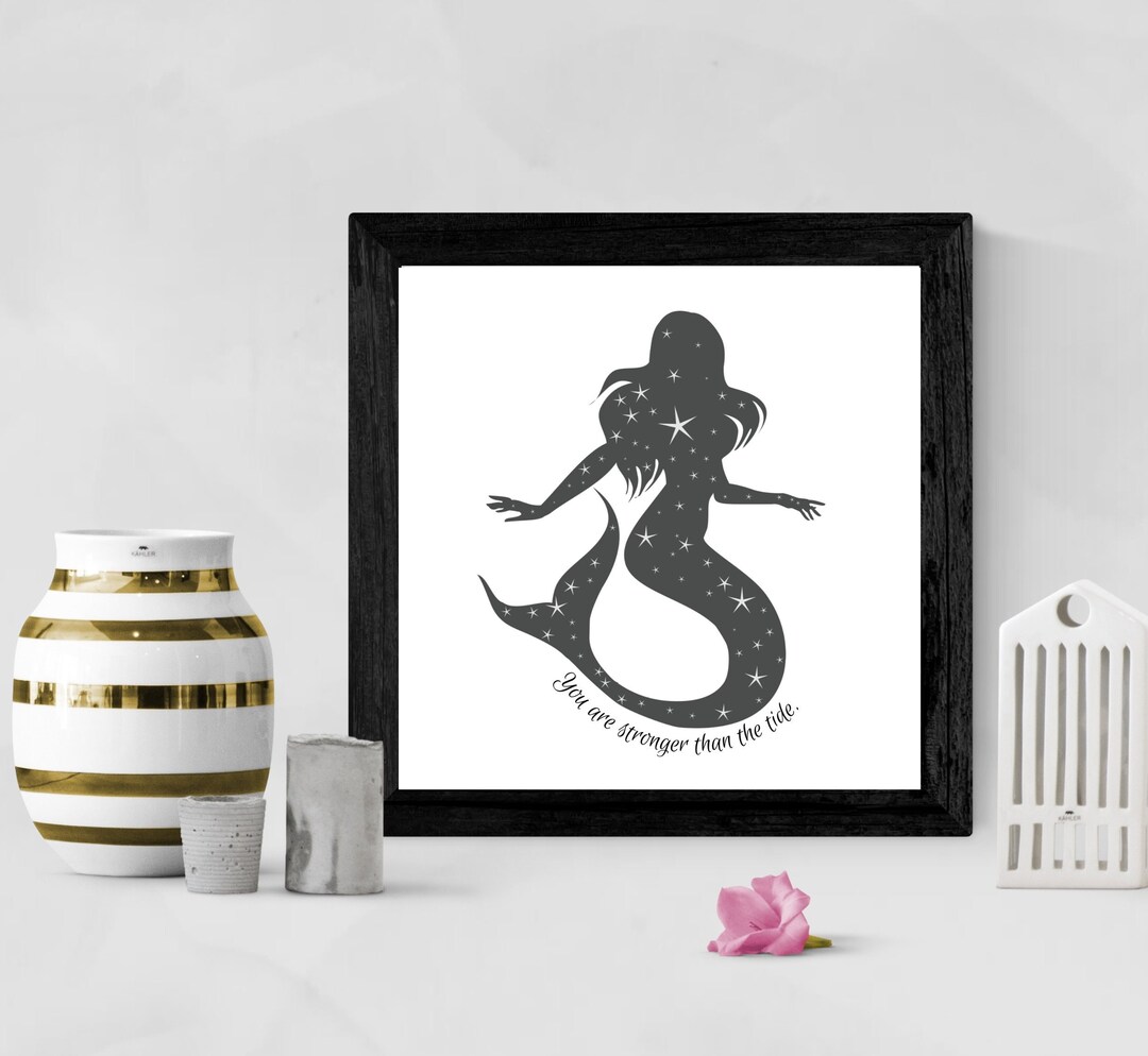 You Are Stronger Than the Tide - Mermaid, Downloadable Art, Digital Art ...