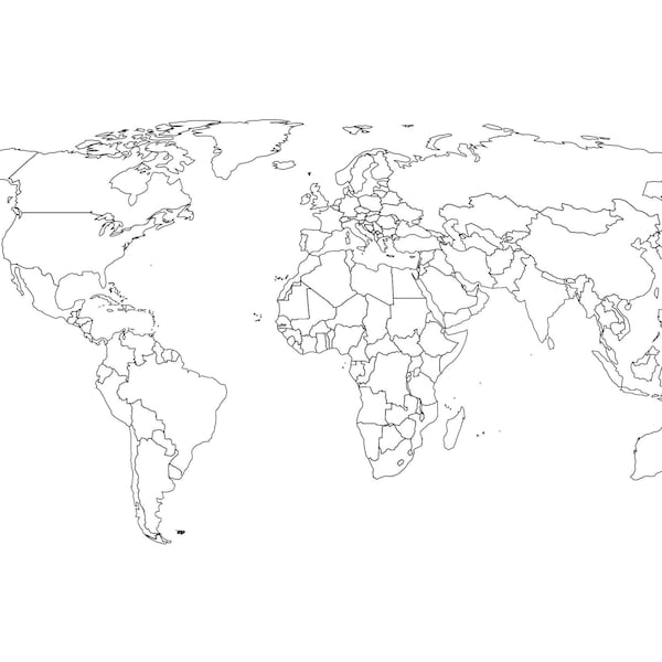 World Map Simple Kids - Etsy UK