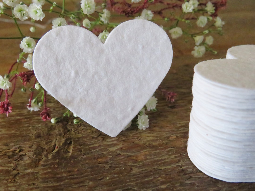 Seed Paper Hearts, Eco Friendly Paper Seed Hearts, Plantable Paper ...