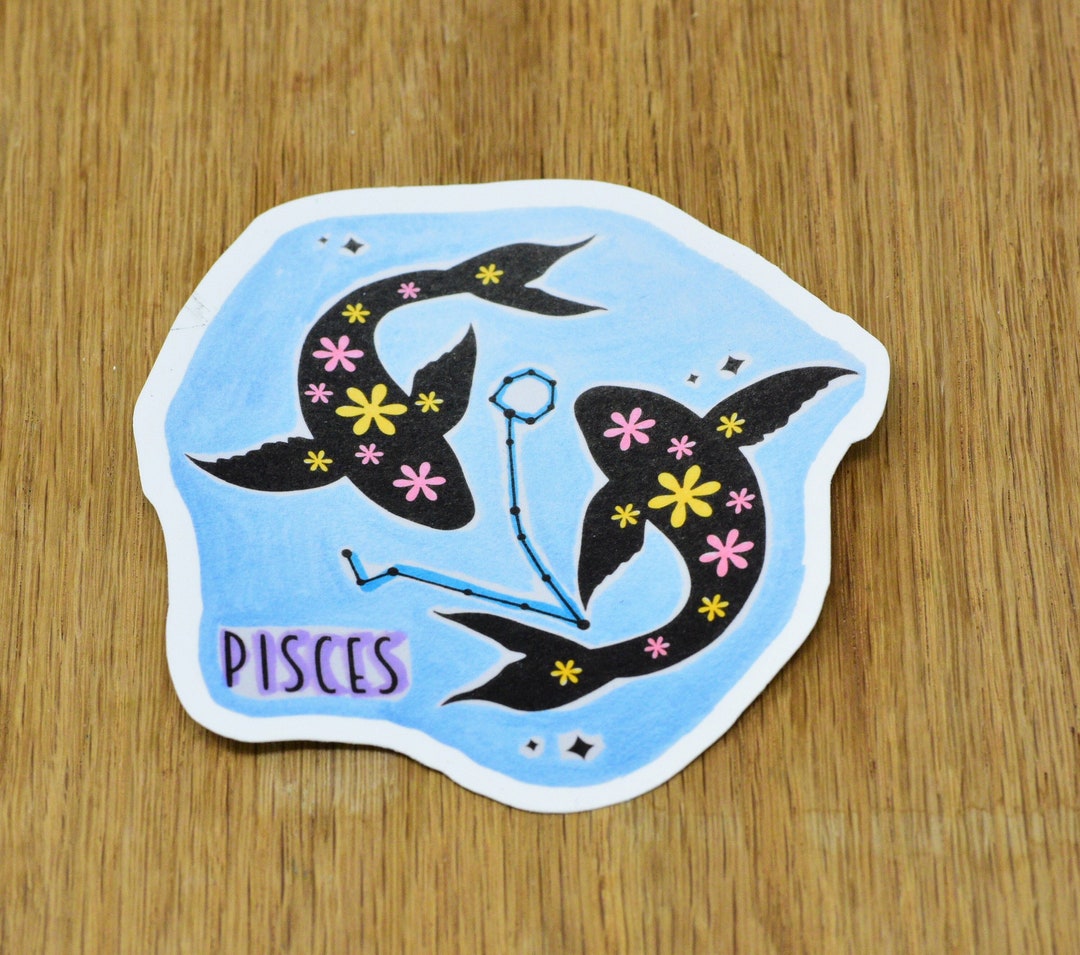 Flower Koi Fish Vinyl Sticker, Pisces Sticker, Sisters Vinyl Sticker ...