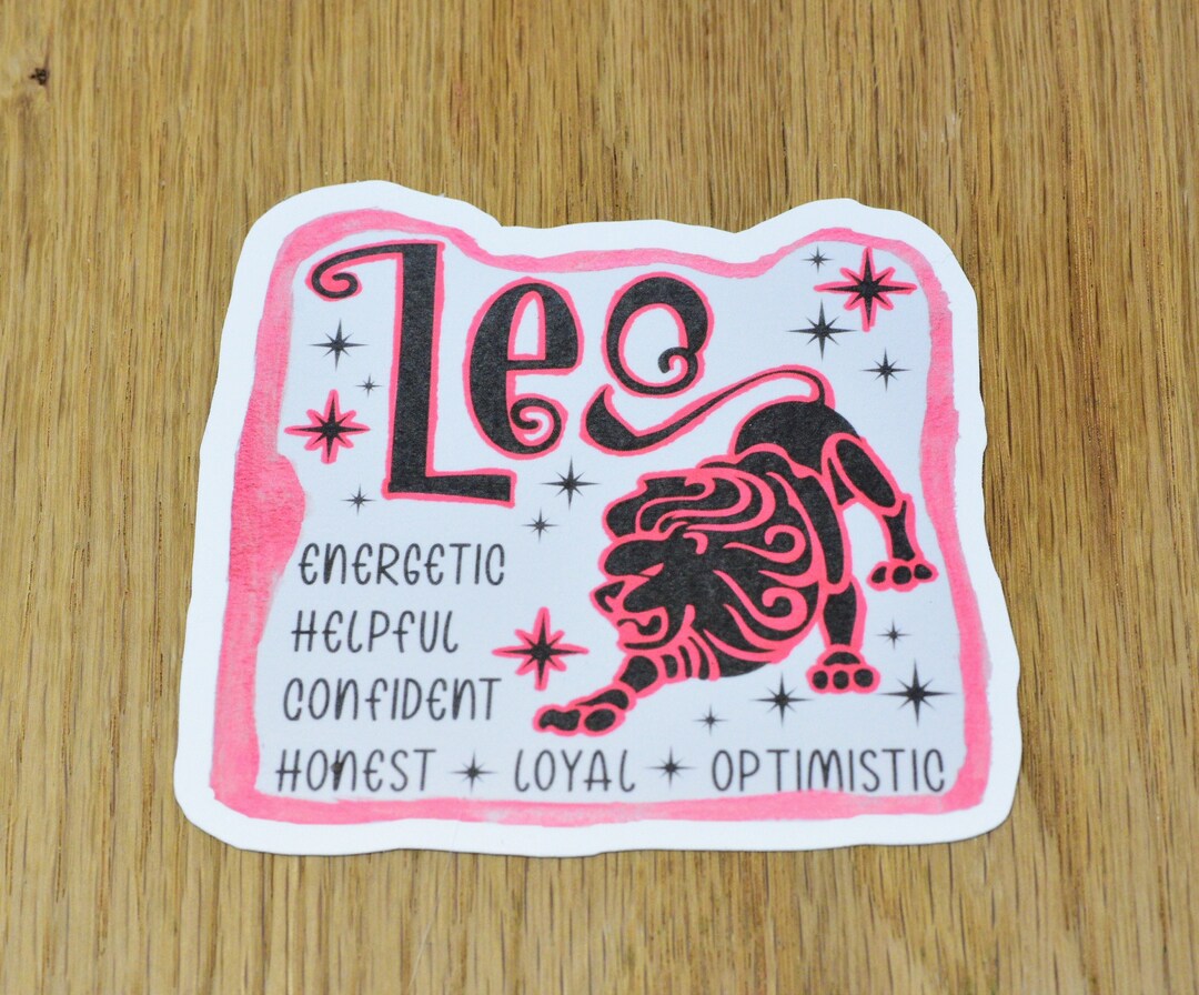 Red Lion Vinyl Sticker, Leo Girl Sticker, Birthday Sticker, Zodiac ...