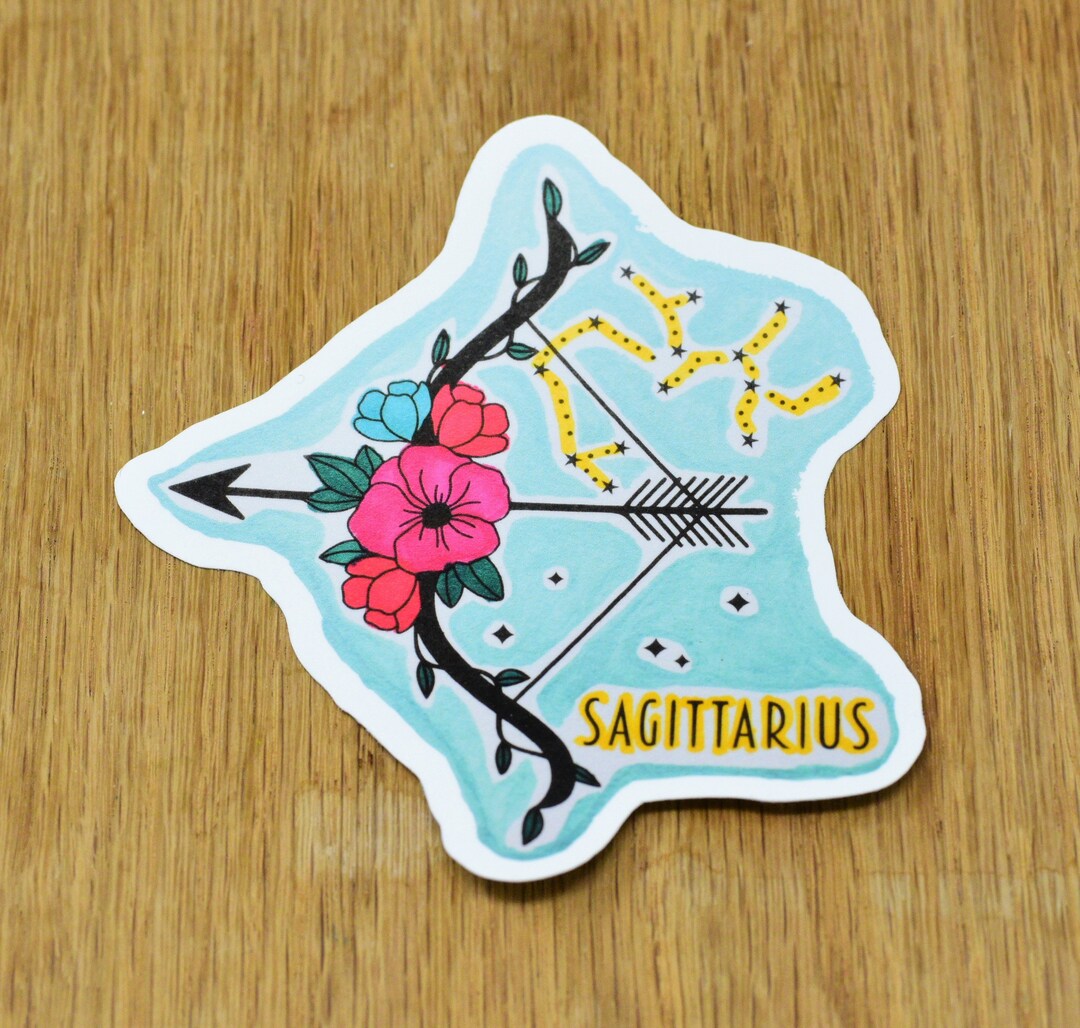 Archer Bow and Arrow Vinyl Sticker, Sagittarius Huntress Sticker ...