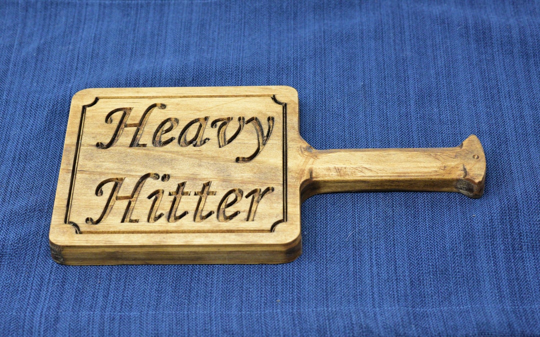 Heavy Hitter BDSM Wood Spanking Paddle, Discipline Bondage Smacker ...