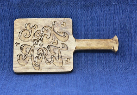 Sex is Art BDSM Heavy Hitter Wood Spanking Paddle Discipline - Etsy