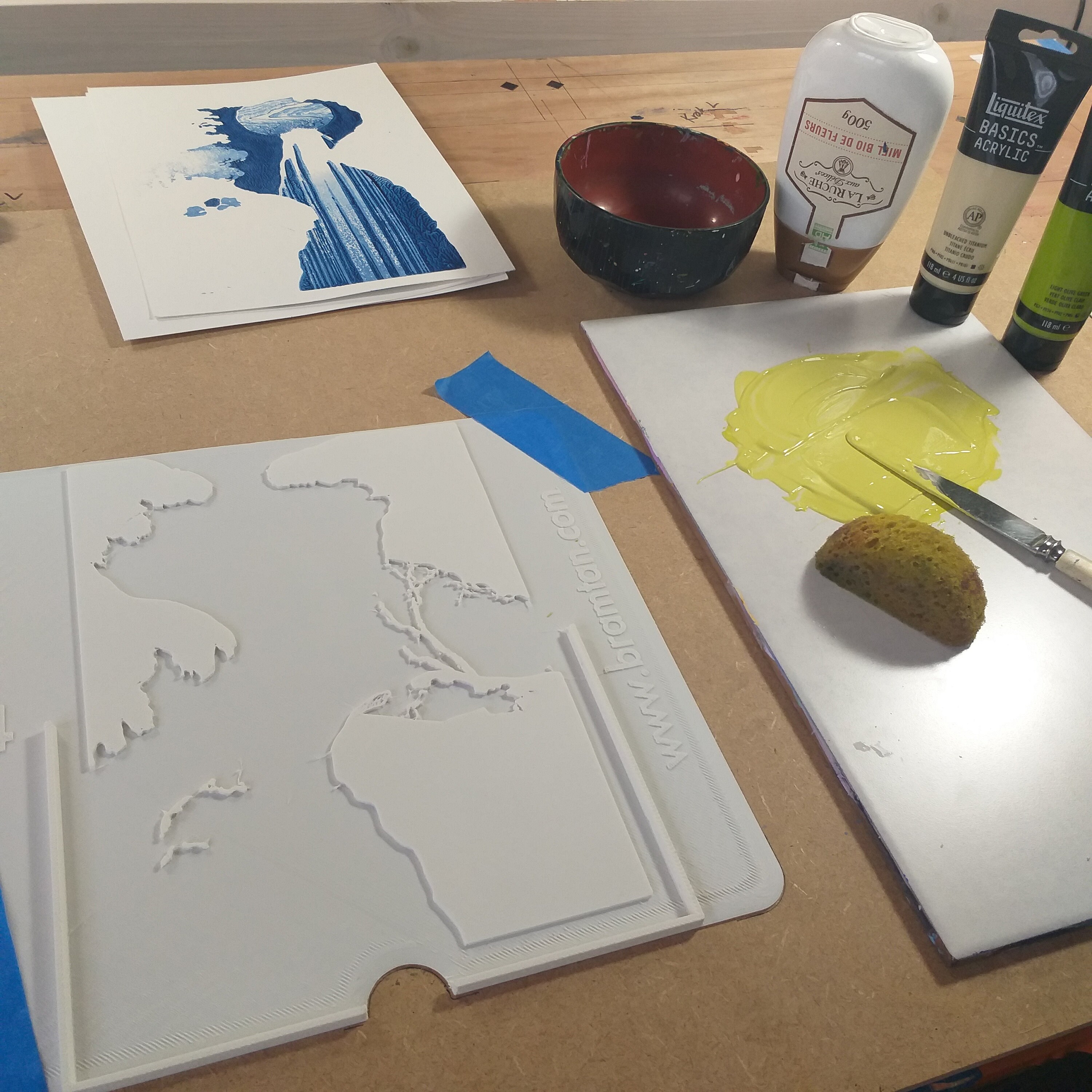 Make Your Own Japanese Print (A4) - 'the Amida Falls in the Far Reaches ...