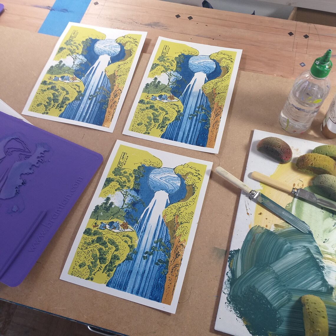 Make Your Own Japanese Print (A4) - 'the Amida Falls in the Far Reaches ...