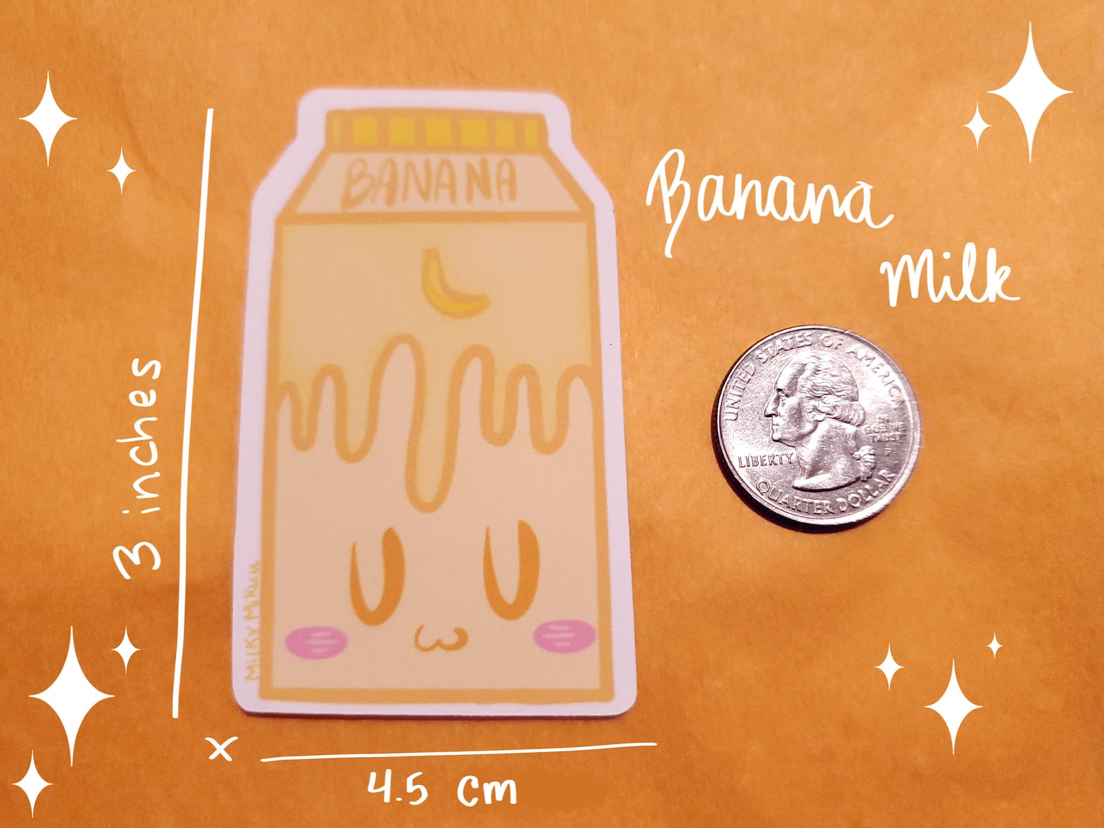 Kawaii Banana Milk Stickers - Etsy