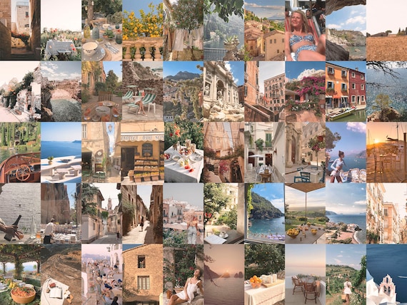 Mediterranean Wall Collage Kit Italian Wall Collage Kit | Etsy