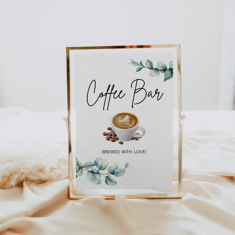 Coffee Bar Menu | Coffee Menu | Coffee Bar Menu Sign | Coffee Bar Menu ...